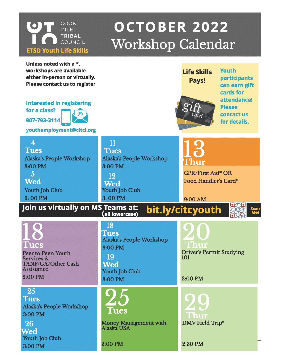 Youth Life Skills: Youth Services & Assistance - Cook Inlet Tribal Council