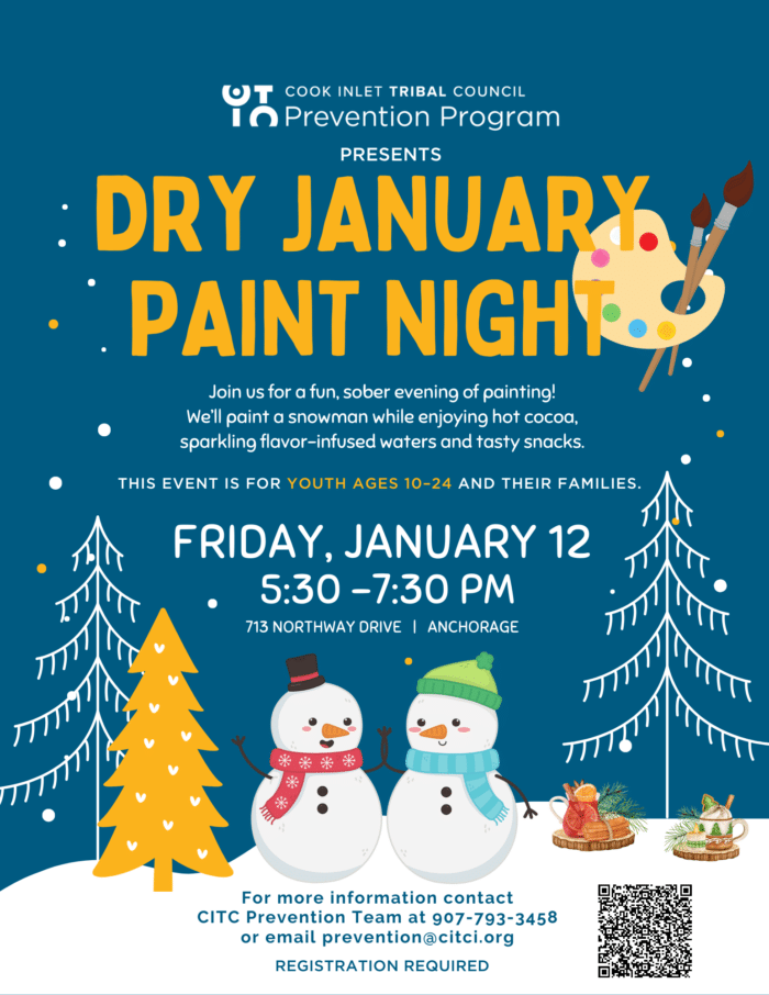 Dry January: Paint Night with CITC Prevention - Cook Inlet Tribal Council